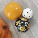 Set of 3 Hand Painted Wooden Beads for Jewelry Making, Polka Dots Hand ...
