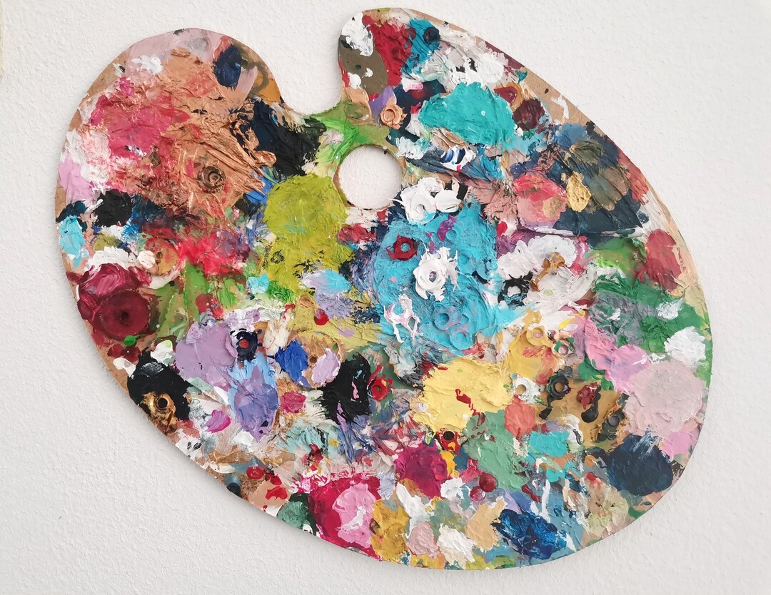 Vintage Palette Decor, Old Art Palette, Painting Palette, Palette Wall ...