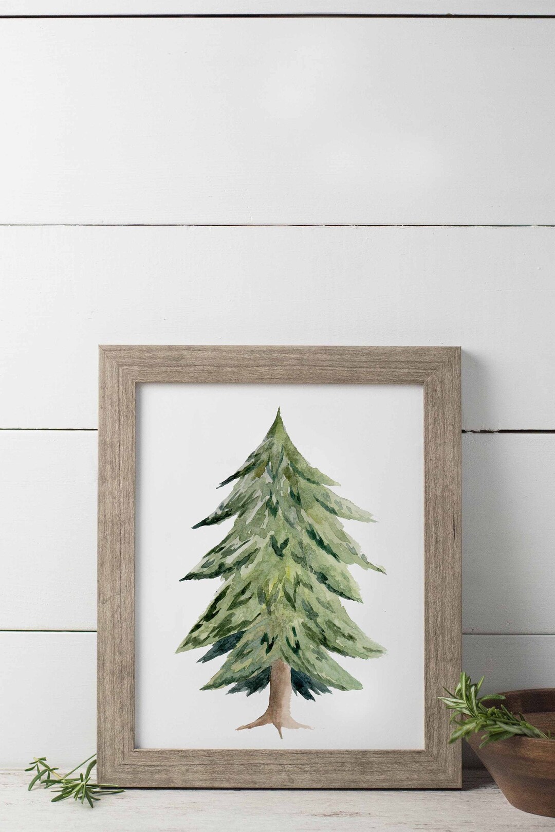 Christmas Tree Watercolor Print, Christmas Wall Art, Christmas ...