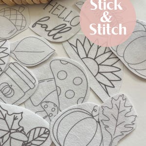 Fall Embroidery Stick and Stitch Pattern: Autumn Designs - Etsy