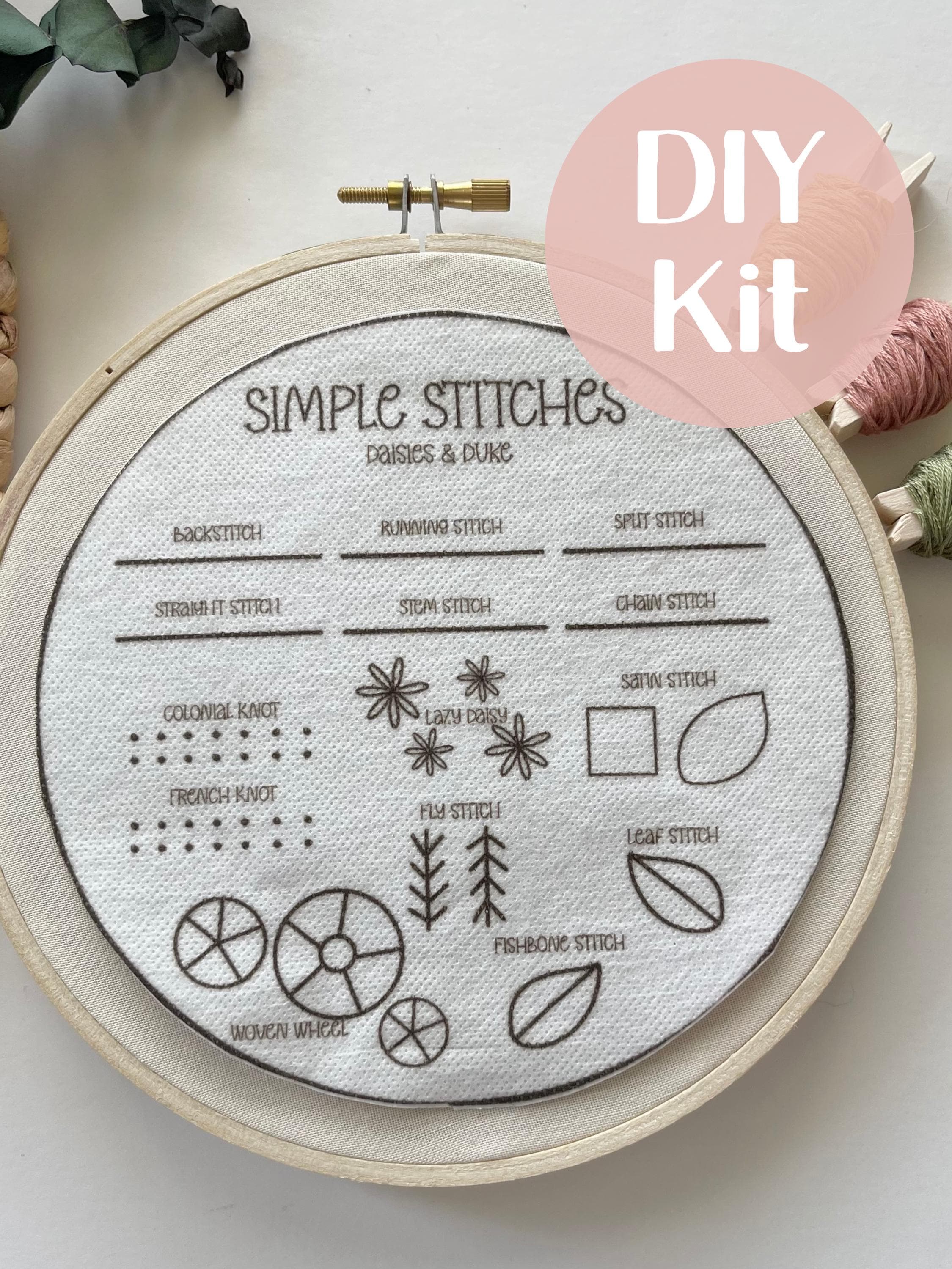Simple Stitches Stick and Stitch Embroidery Kit, Hand Embroidery Kit ...