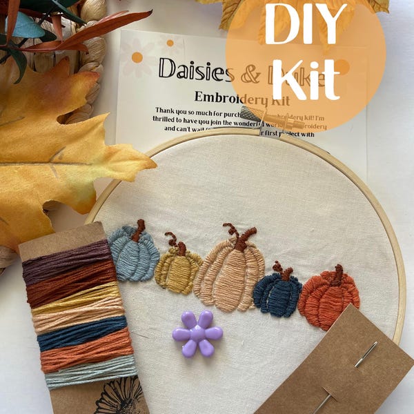Fall Embroidery Kits - Etsy