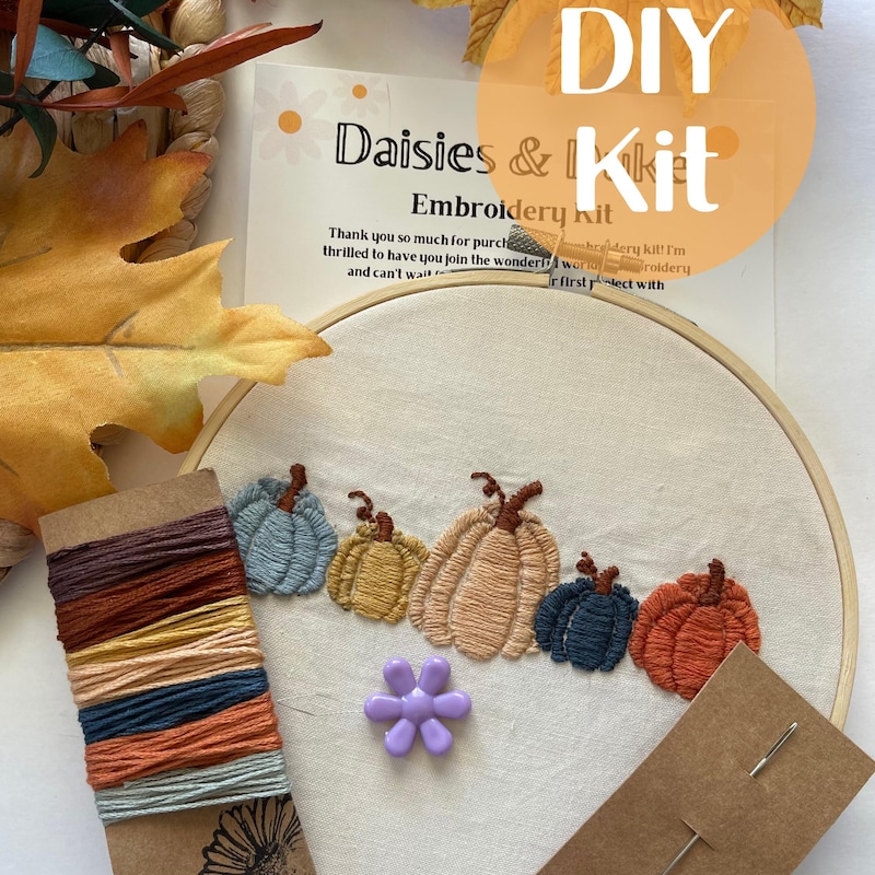 Fall Embroidery Kits - Etsy