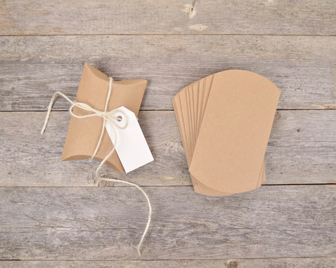 Little Kraft Pillow Boxes Natural Brown Gift Box 10 Pc - Etsy