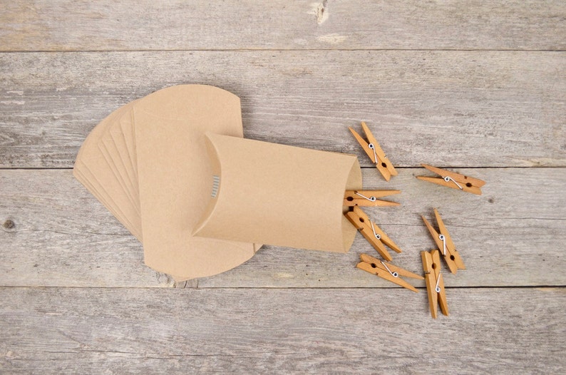 Little Kraft Pillow Boxes Natural Brown Gift Box 10 Pc - Etsy