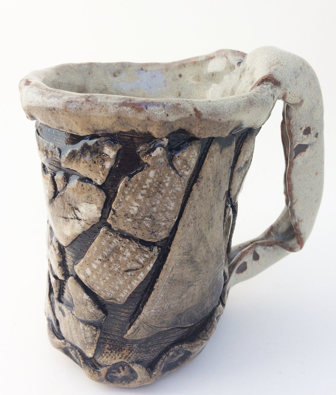 Rustic Distorted Funky 13 Oz Coffee Mug, Primitive Wonky, Asymmetrical ...