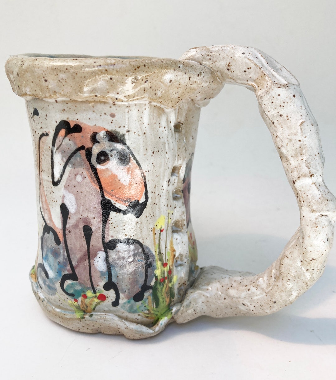 Handpainted Dogs Mug, 16 Oz - Etsy