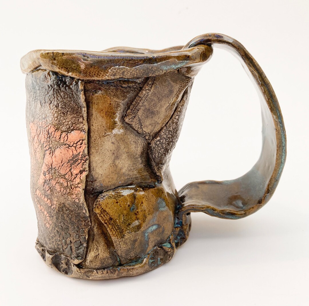 Mug, Unique Primitive Vessel, 12 Oz Distorted Funky Coffee Mug - Etsy