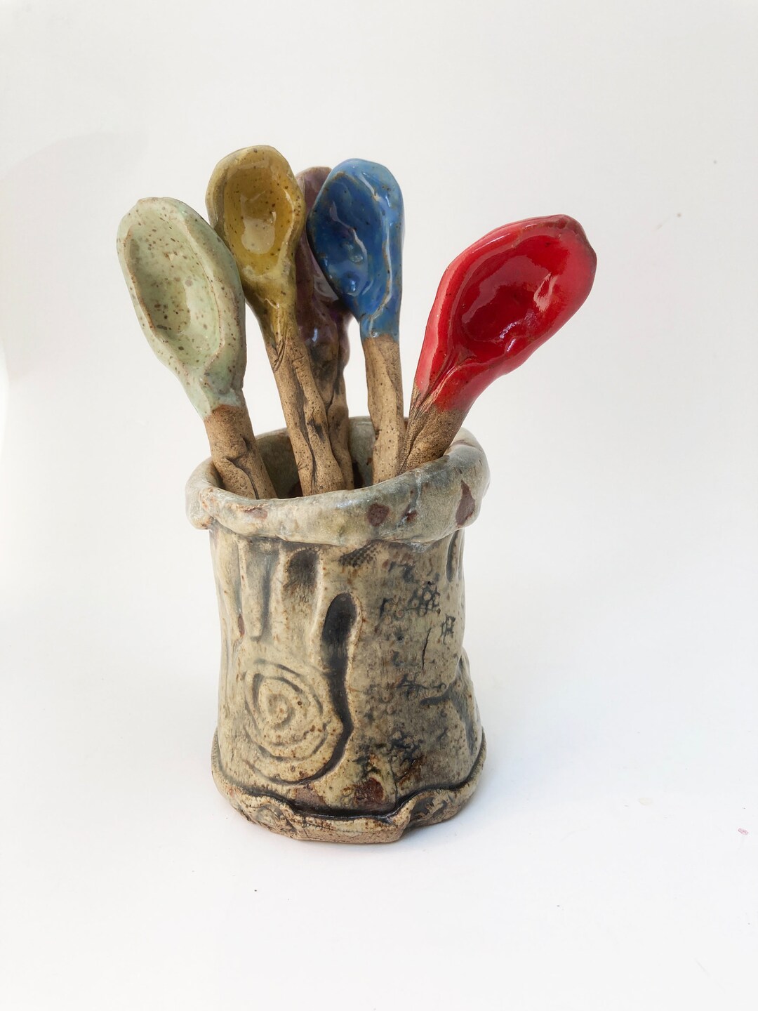 Primitive Cup With Glyphs , Hobbitware Pottery, Rustic Cup, 21 Oz - Etsy