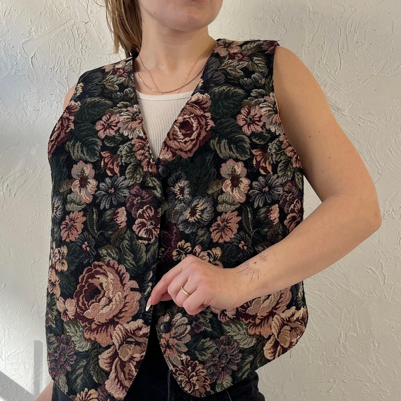 Floral Vest - Etsy