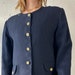90s 'appleseeds' Navy Blue Knit Rayon Jacket / Large - Etsy