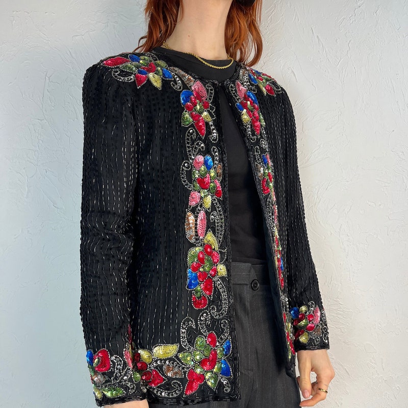 Beaded Silk Jacket - Etsy