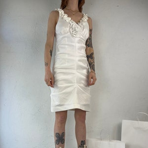 Y2k 'suzy Shier' White Ruffle Mini Dress / Small - Etsy