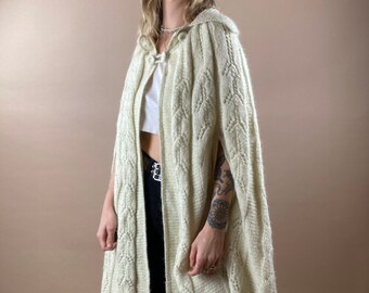 Hand Knit Cape | Etsy