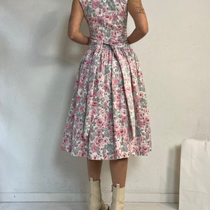 90s 'joni Blair' Pink Floral Print Cotton Day Dress / Small - Etsy
