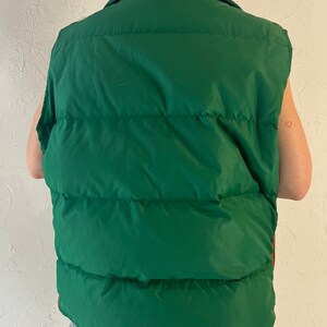 80s 'topher' Green Quilted Nylon Down Puffer Vest / Large - Etsy