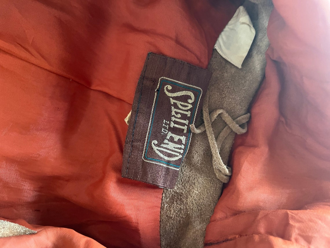 80s 'split End' Hooded Suede Leather Jacket / XS - Etsy
