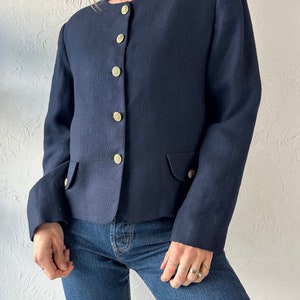 90s 'appleseeds' Navy Blue Knit Rayon Jacket / Large - Etsy