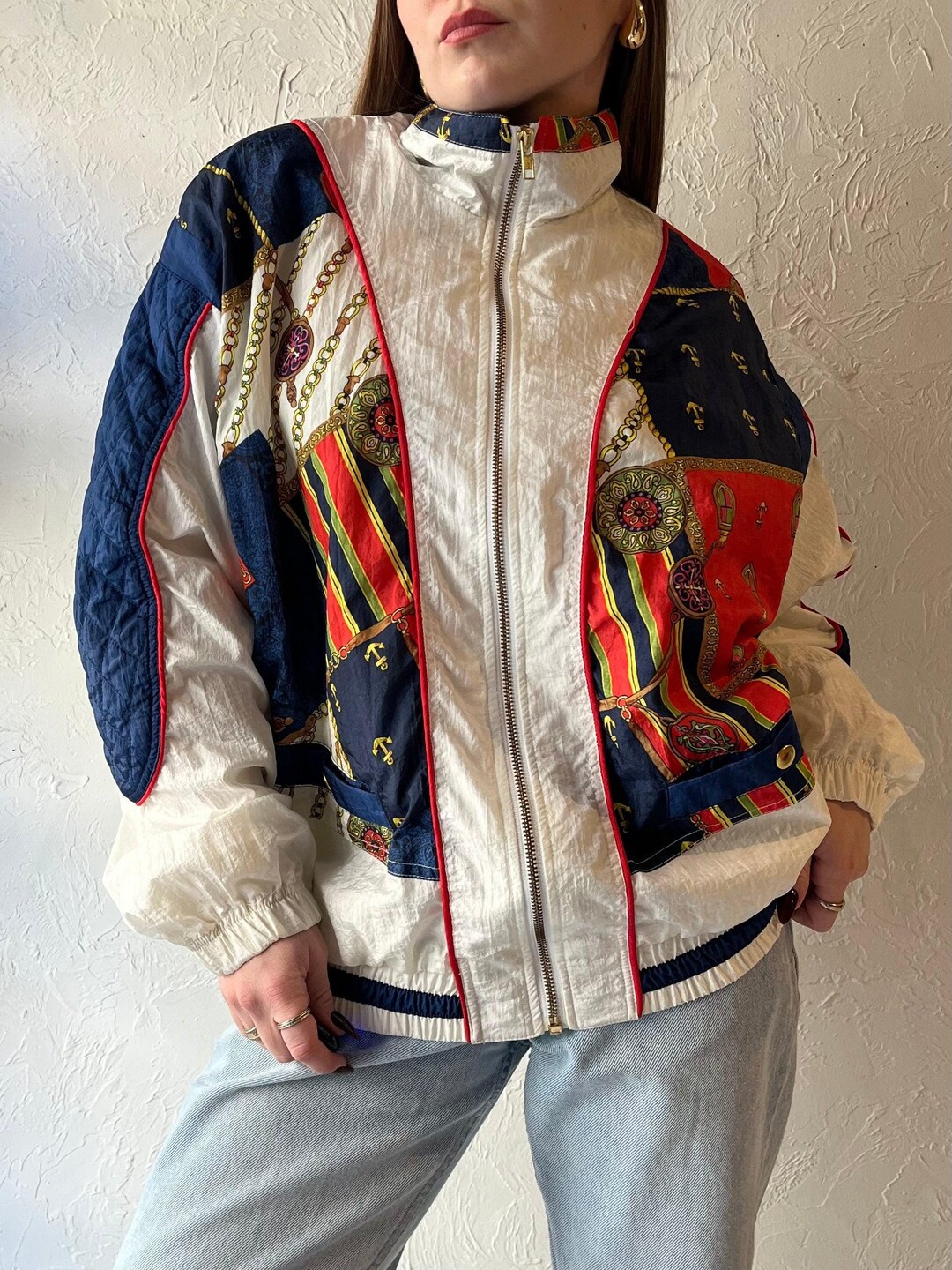 90s ‘active Frontier’ Nylon Bomber Jacket / Medium - Etsy