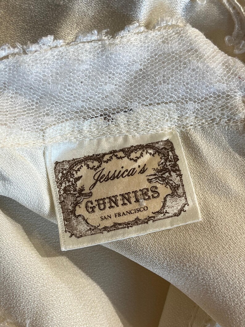 70s ‘jessica Gunnies’ Cream Silky Peasant Blouse / Small - Medium - Etsy