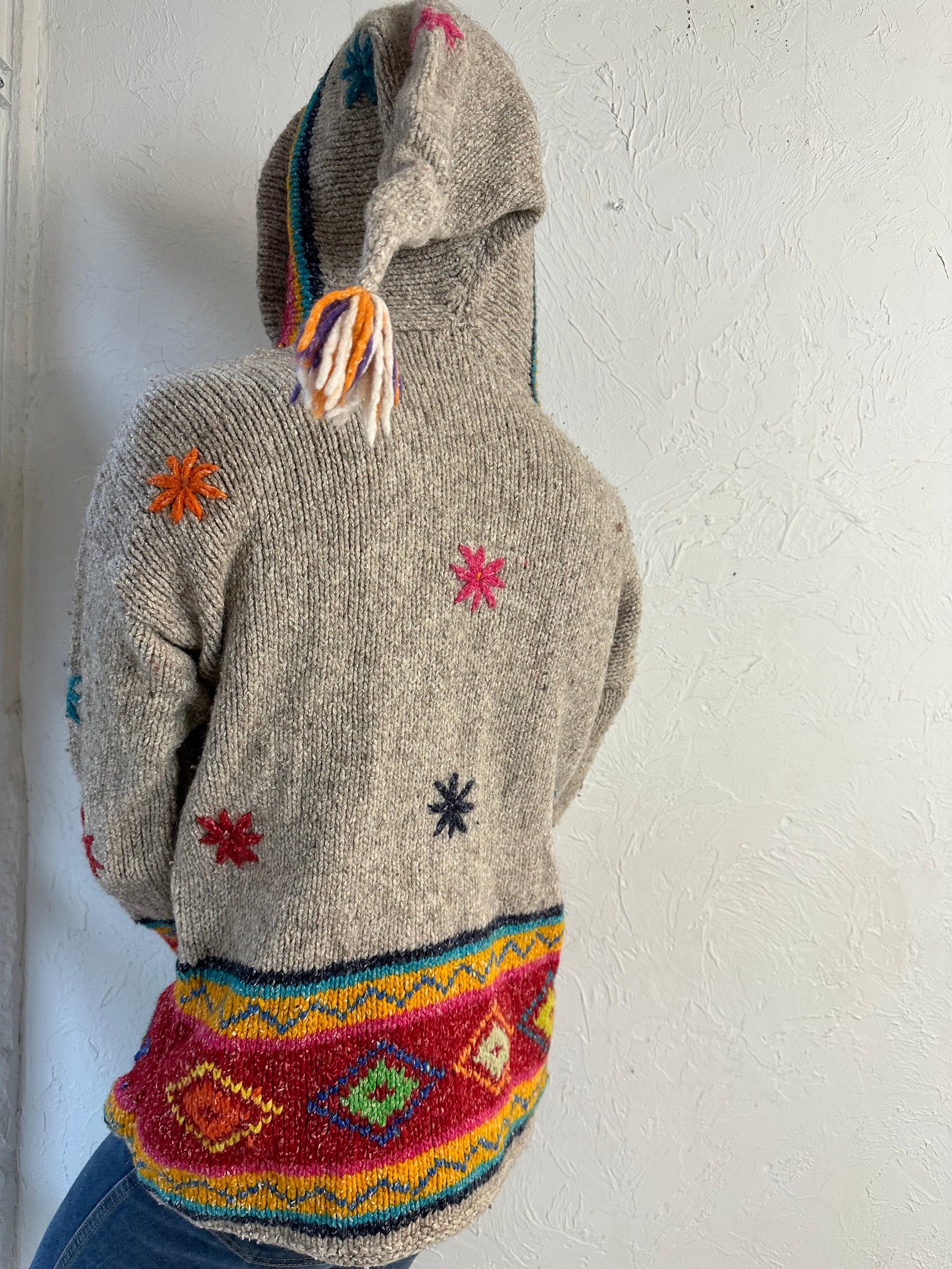 Vintage Beige Hand Knit Cotton Fairy Core Sweater / Medium - Etsy