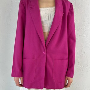 80s 90s 'xtrovert' Over Sized Hot Pink Blazer Jacket - Etsy