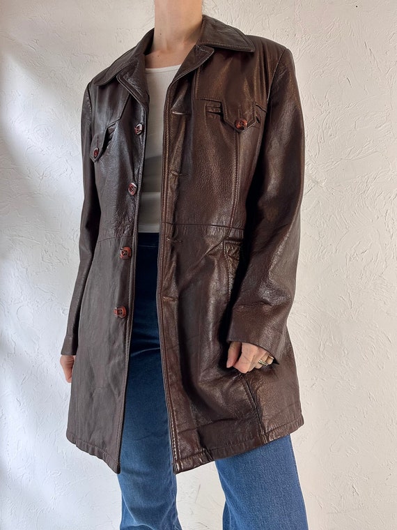 70s 'Sears' Burgundy Leather Jacket / Large - Gem