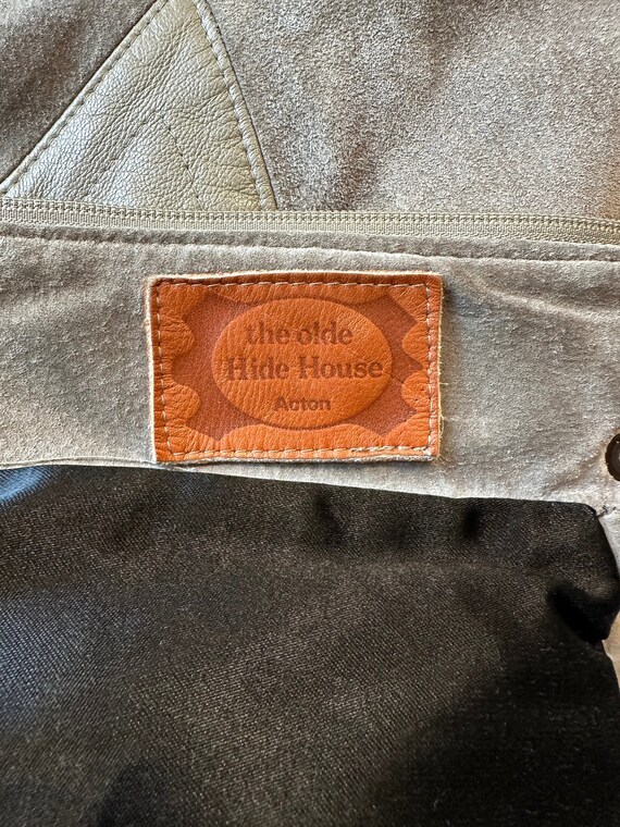 80s 'The Olde Hide House' Beige Suede Leather Jacket … - Gem