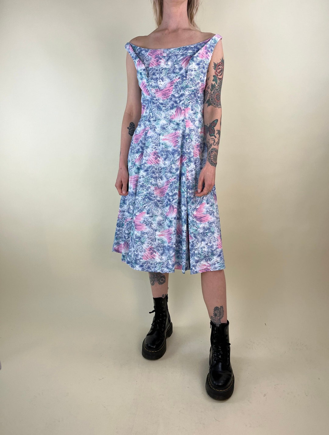 80s Purple Dress A Line Party Dress / Medium - Etsy