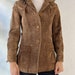 80s 'split End' Hooded Suede Leather Jacket / XS - Etsy
