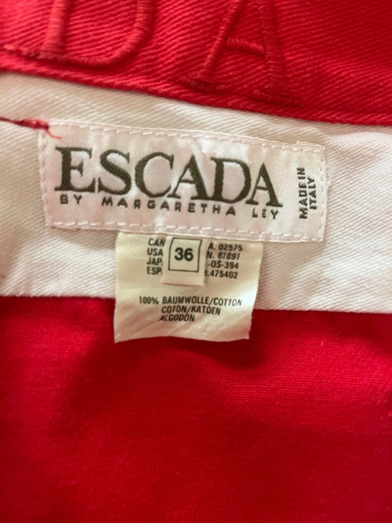 90s 'Escada' Red Beaded Jeans / Small - Gem