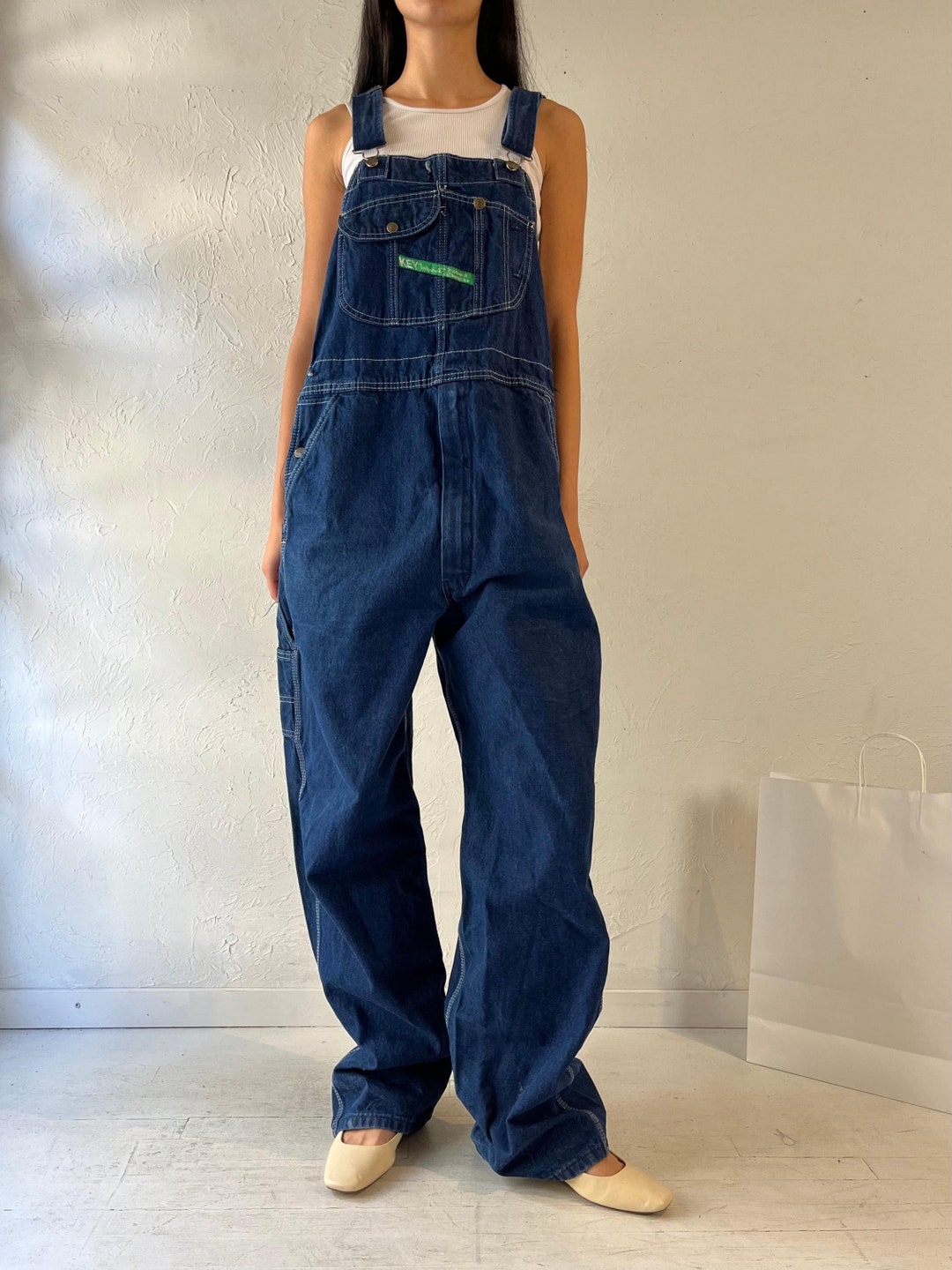 Y2k key Denim Overalls / Large - Etsy