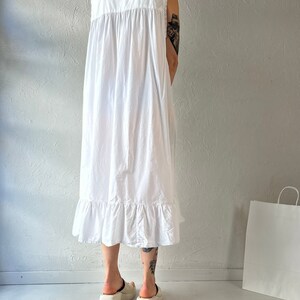 90s 'gloria Vanderbilt' White Cotton Maxi Dress / Large - Etsy