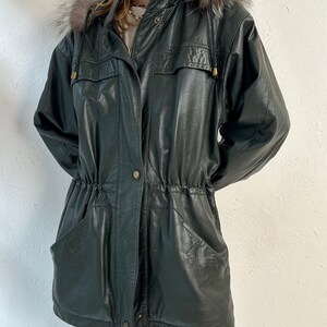 Y2k 'new Trend' Green Leather Drawstring Jacket / Medium - Etsy