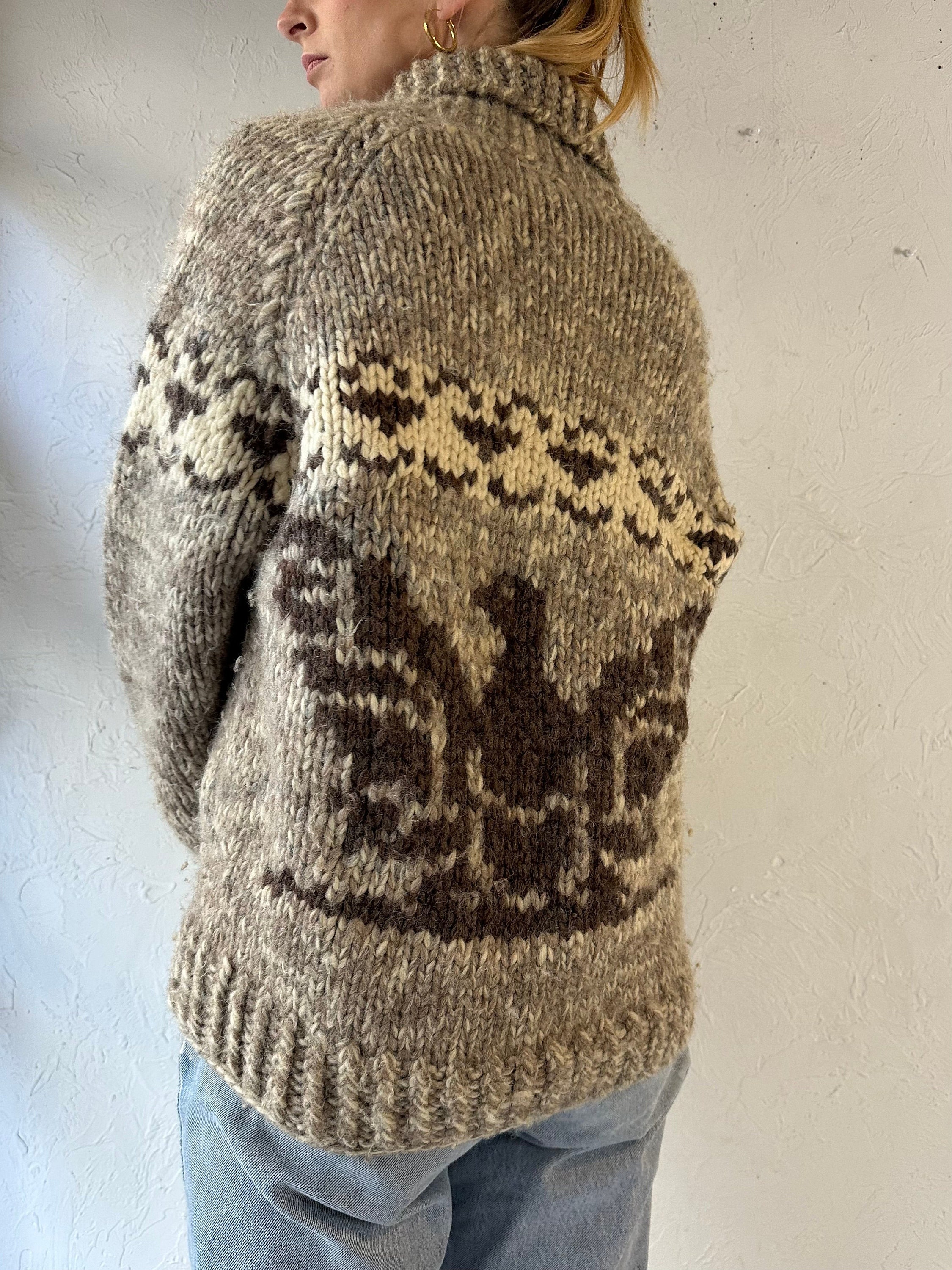 Vintage Hand Knit Eagle Sweater / Small - Etsy