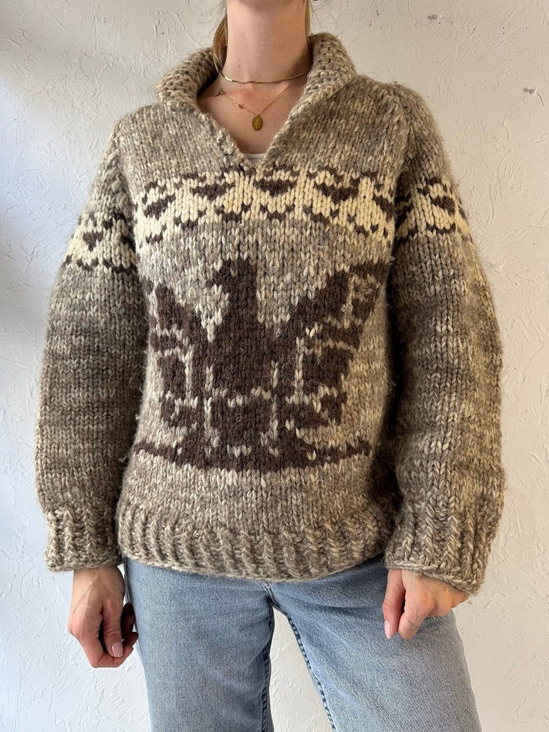 Vintage Hand Knit Eagle Sweater / Small - Etsy