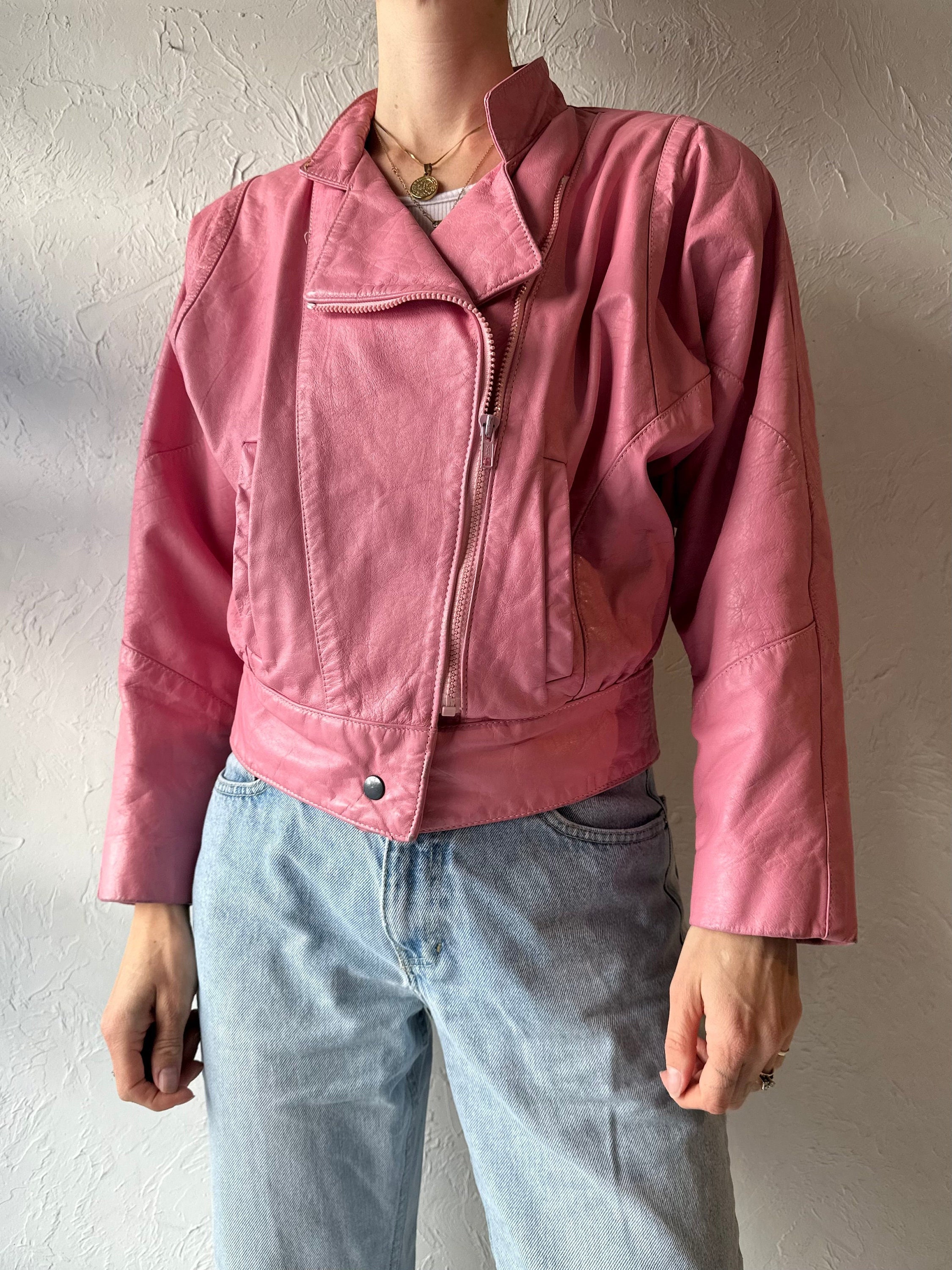 80s Leather Bomber - Etsy 80s Leather Bomber - Etsy