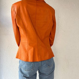 Y2K 'danier' Orange Leather Blazer Jacket / Small - Etsy