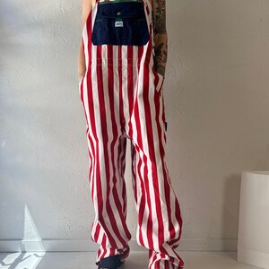 Y2k 'liberty' Striped Denim Overalls / XL - Etsy