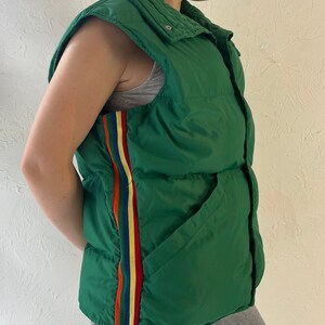 80s 'topher' Green Quilted Nylon Down Puffer Vest / Large - Etsy