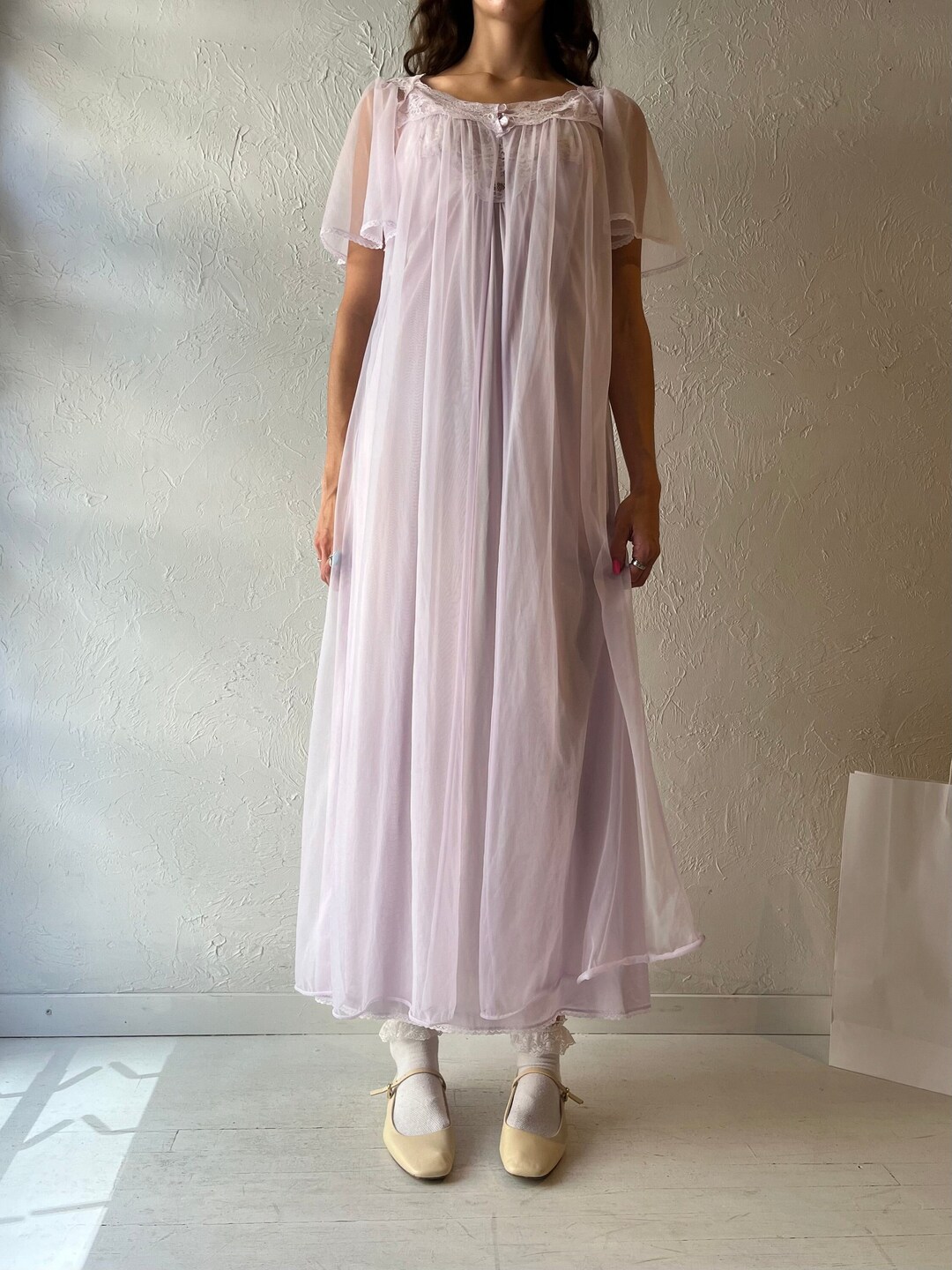 Vintage 'JC Penny' Purple Slip Dess Robe Set / Small - Etsy