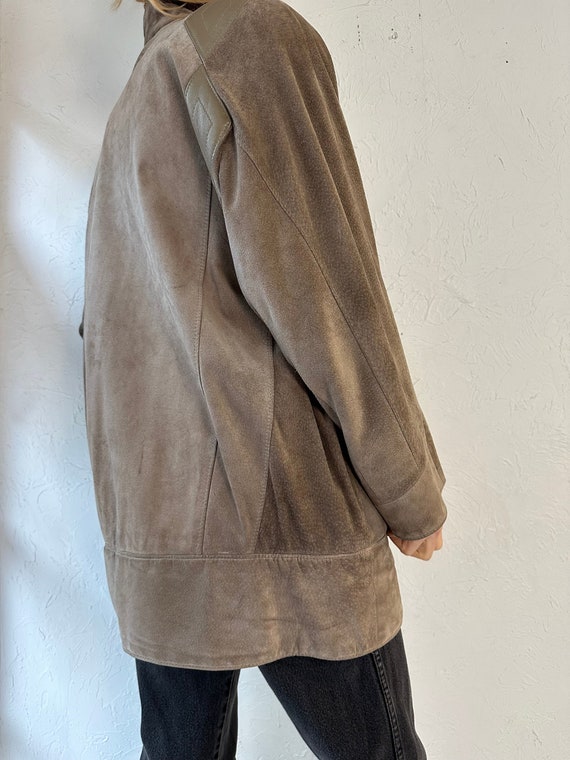 80s 'The Olde Hide House' Beige Suede Leather Jacket … - Gem