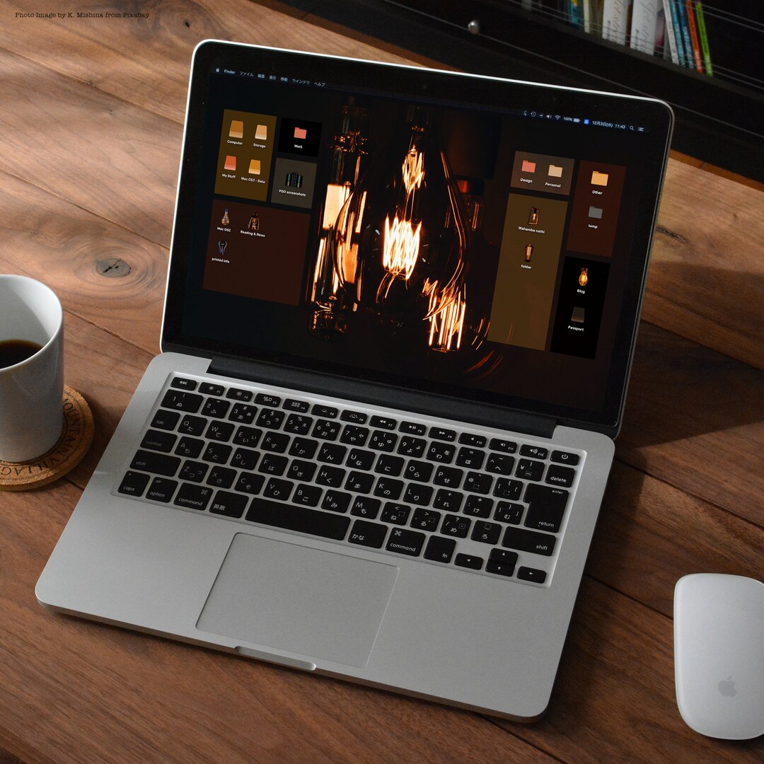 MEN'S DARK TONES Edison Bulb- Section Background Wallpapers for Mac and ...