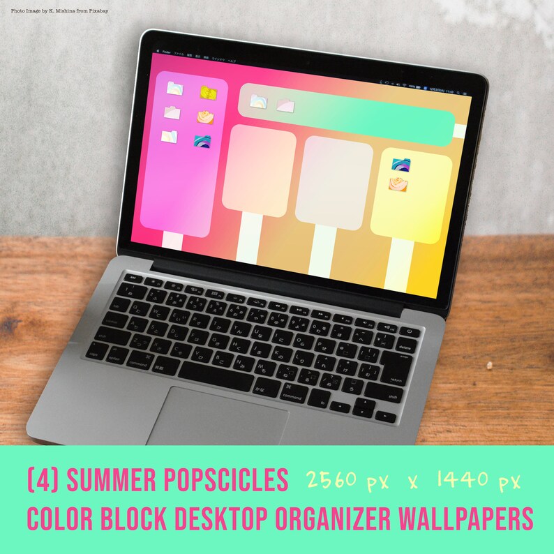 4 DESKTOP ORGANIZER WALLPAPERS Bright Rainbow Popsicle Summer 2560 X ...