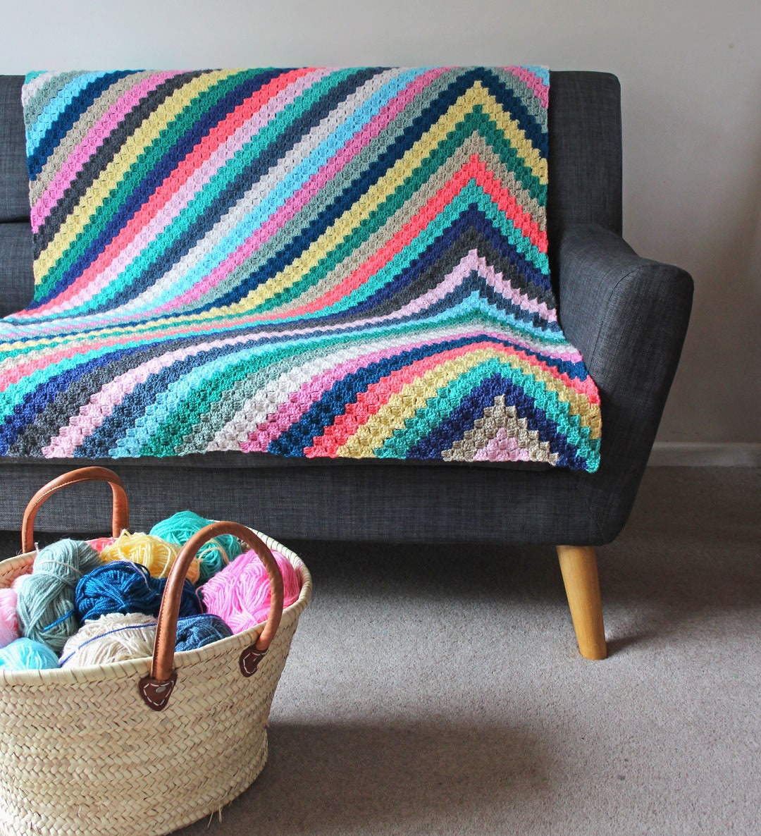 Chevron C2C Crochet Blanket PDF Pattern - Etsy