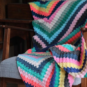 Chevron C2C Crochet Blanket PDF Pattern - Etsy