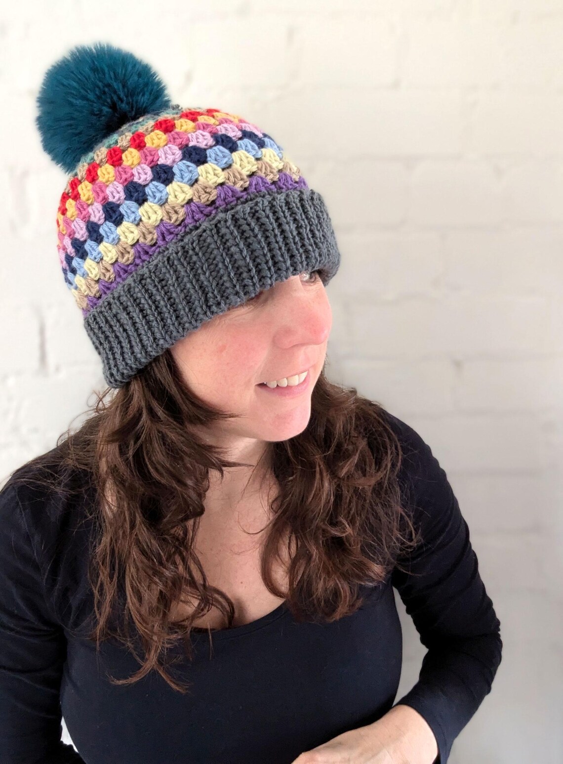 Granny Stripe Crochet Hat Pattern. PDF Download - Etsy