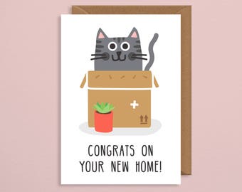 Funny new home card | Etsy