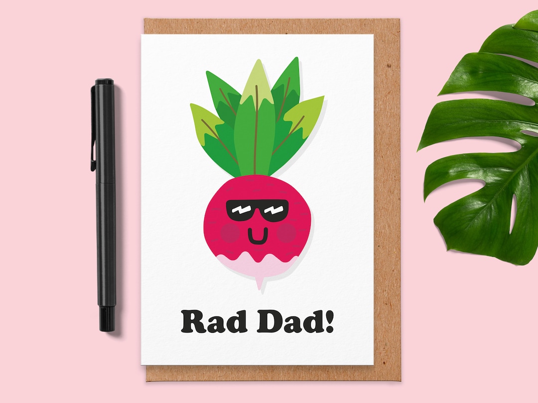 Fathers Day Card.rad Dad.funny Fathers Day Card.fathers Day Card Funny ...