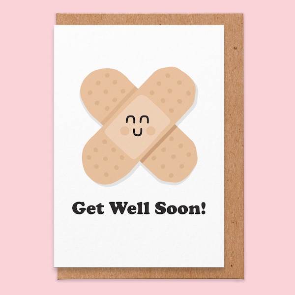 Bandage Get Well Card - Etsy